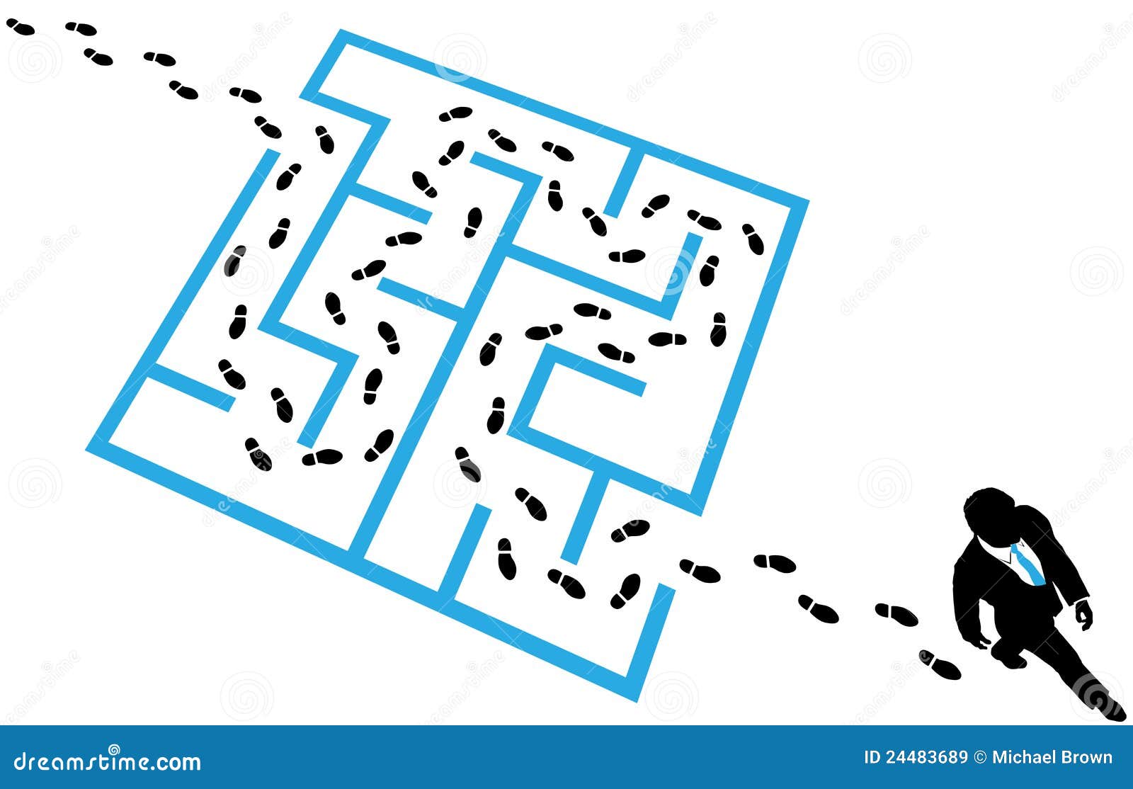 Person Solves Business Problem Maze Puzzle Stock Vector - Illustration ... Person Solves Business Problem Maze Puzzle Stock Vector - Illustration ...