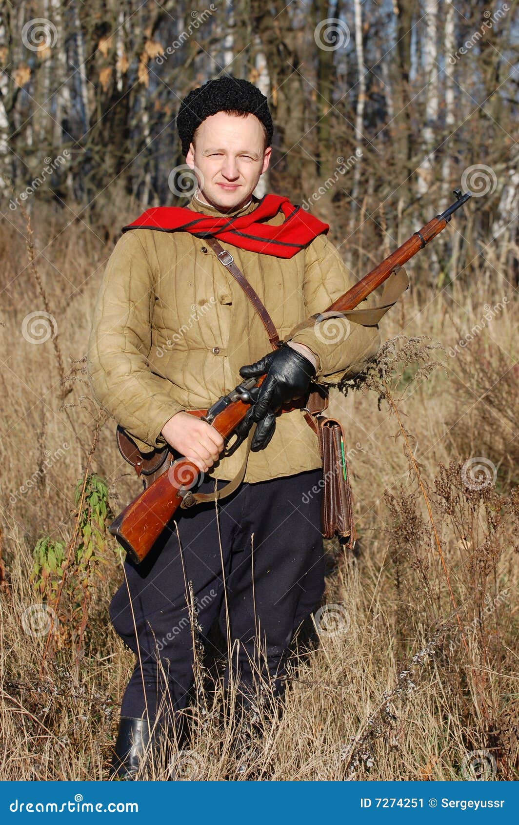 Person in Soviet WW2 Military Uniform Stock Image - Image of head ...