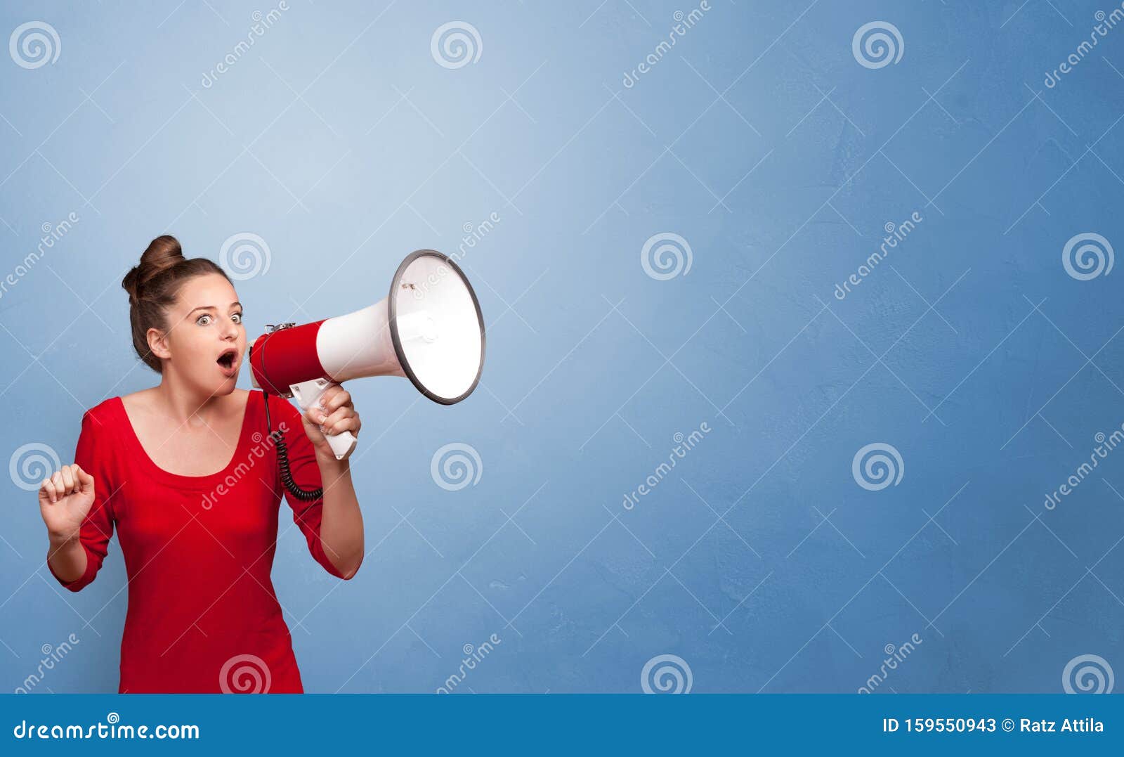 Person holding megaphone stock image. Image of megaphone - 159550943