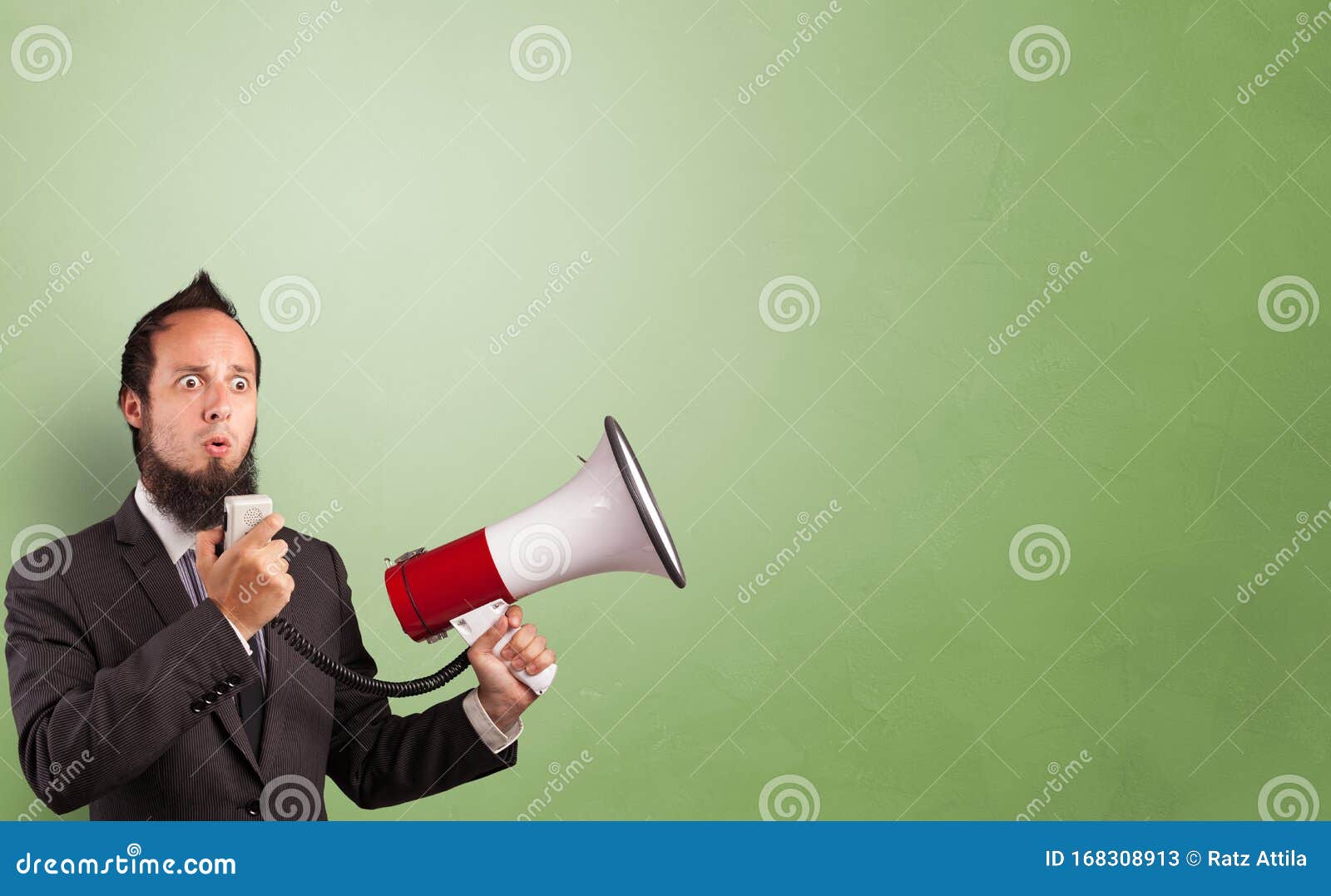 Person holding megaphone stock image. Image of icon - 168308913