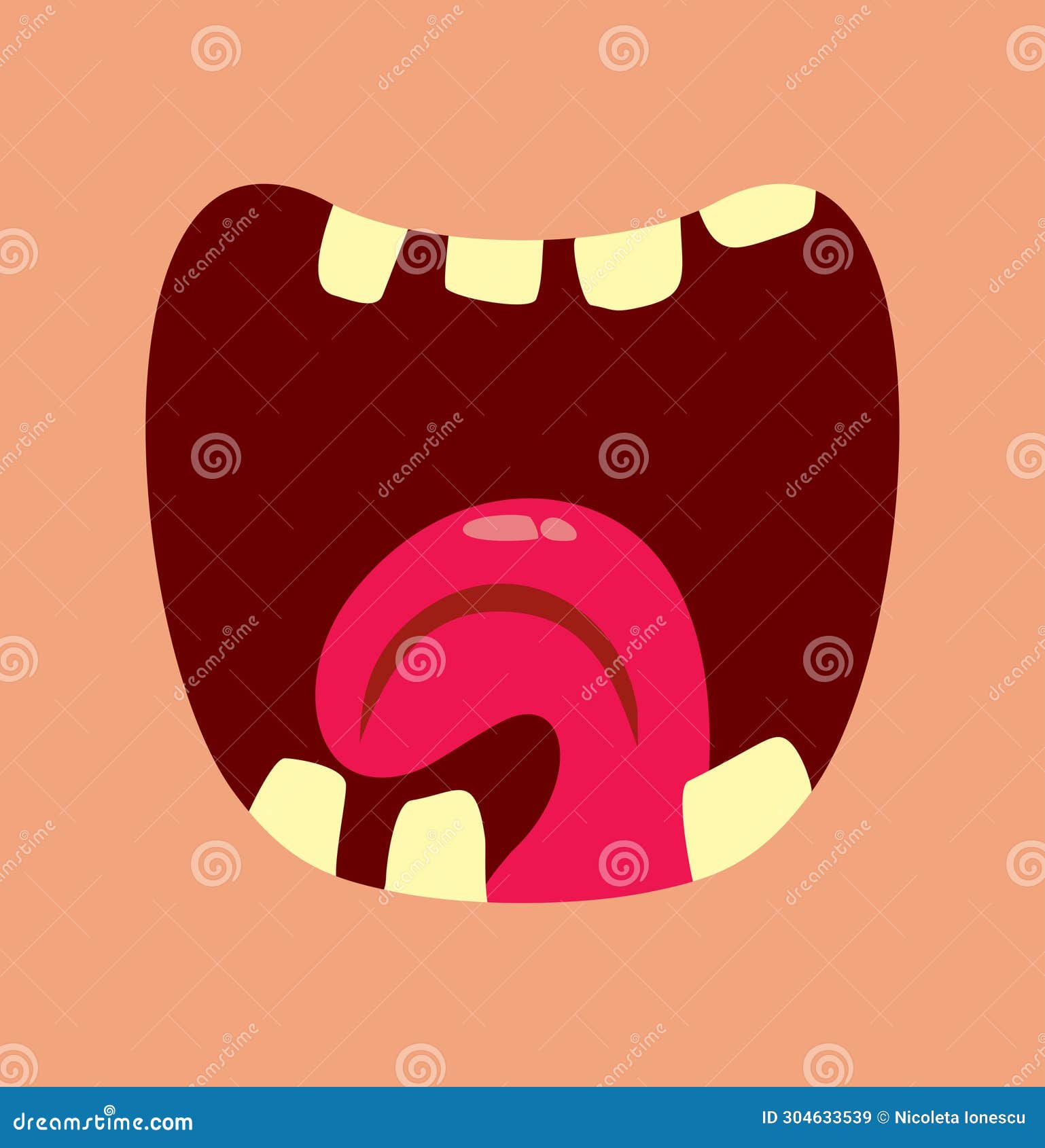 Mouth with Tooth Loss Problem Health Concept Vector Design Stock Vector ...