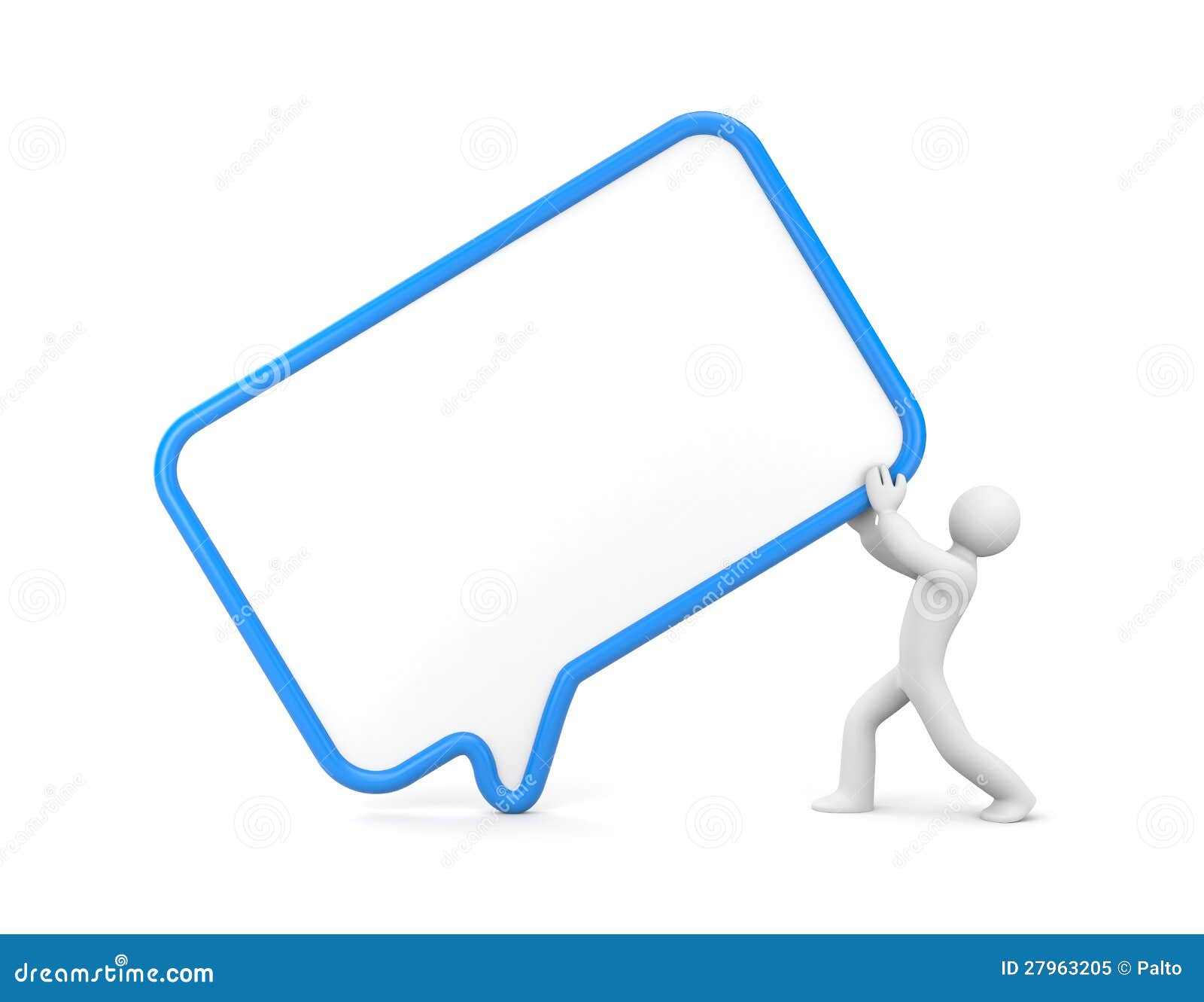 Person with speech bubble stock illustration. Illustration of employee ...