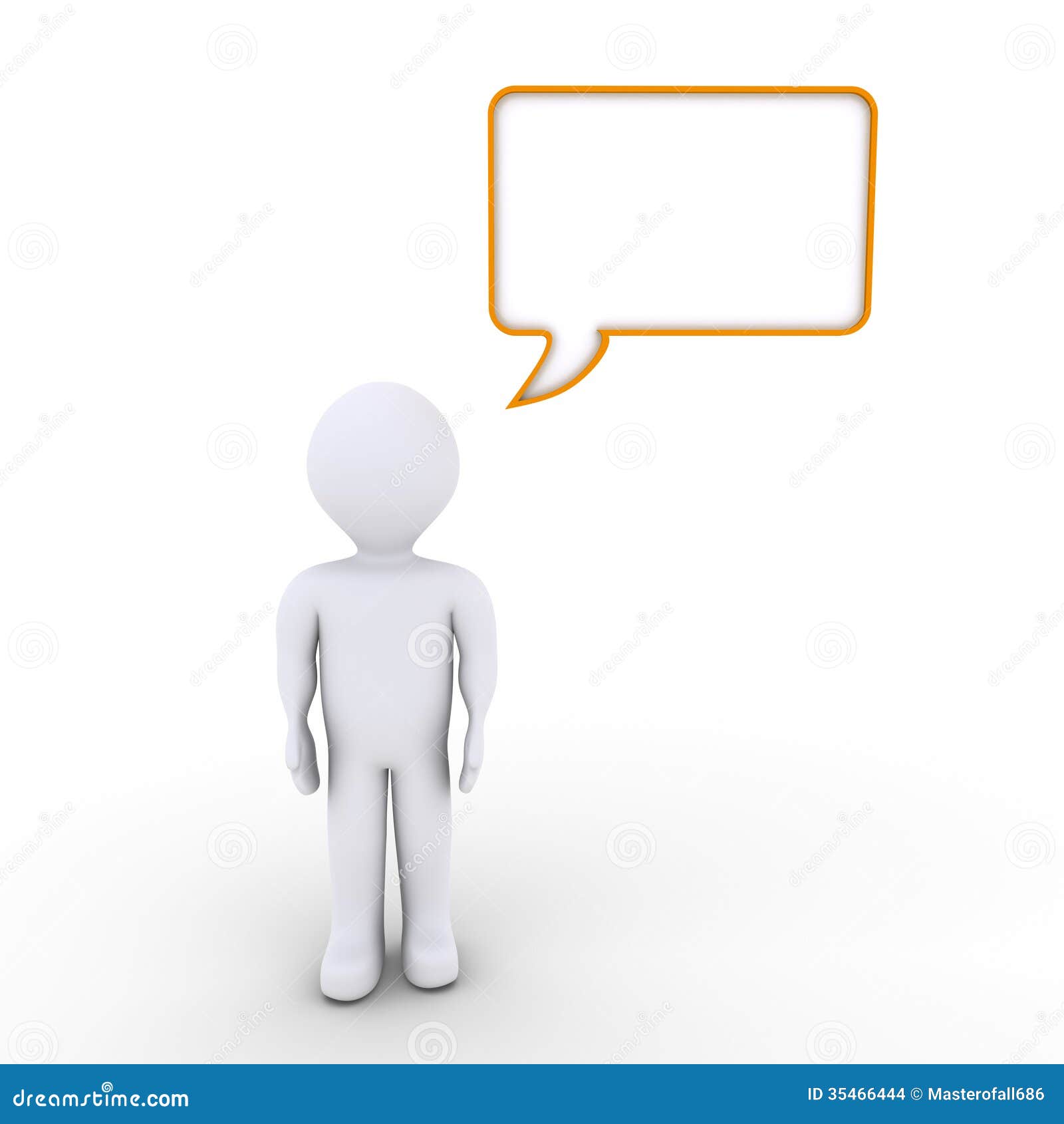 A Person and a Speech Bubble Stock Illustration - Illustration of speak ...