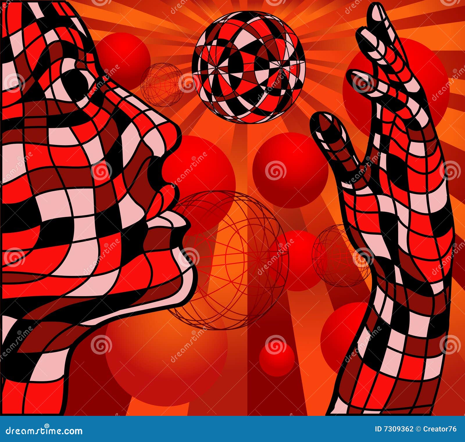 Person and sphere stock vector. Illustration of business - 7309362