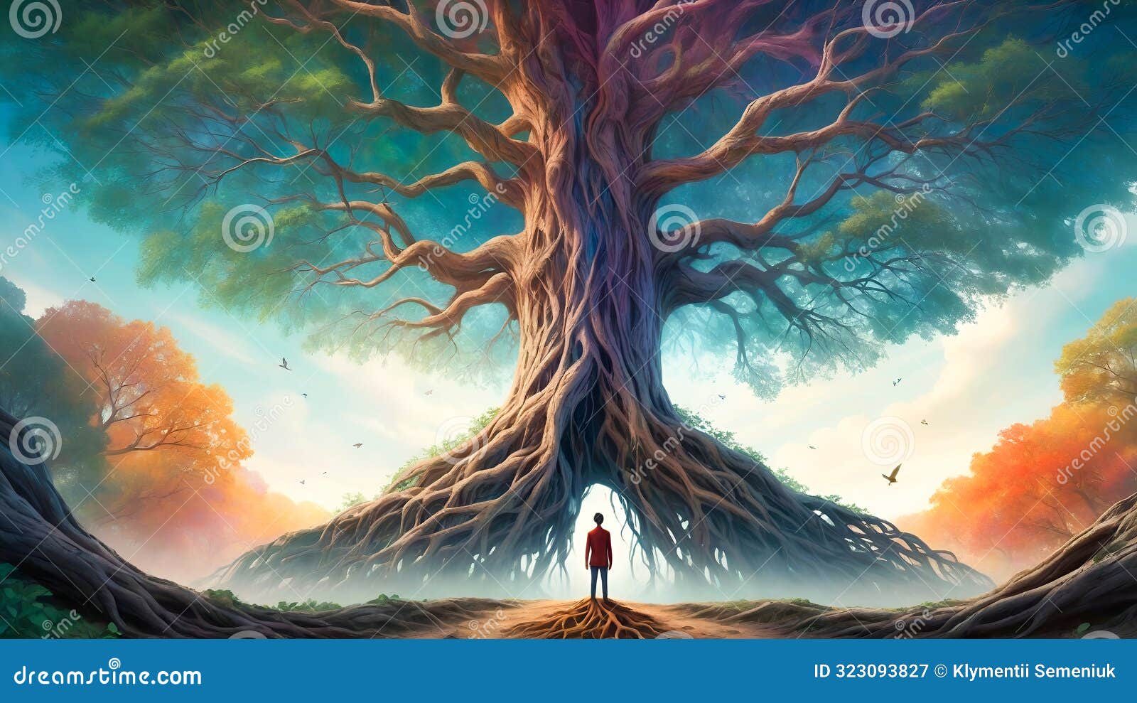 Growth At The Base Of A Tree Royalty-Free Stock Photography ...