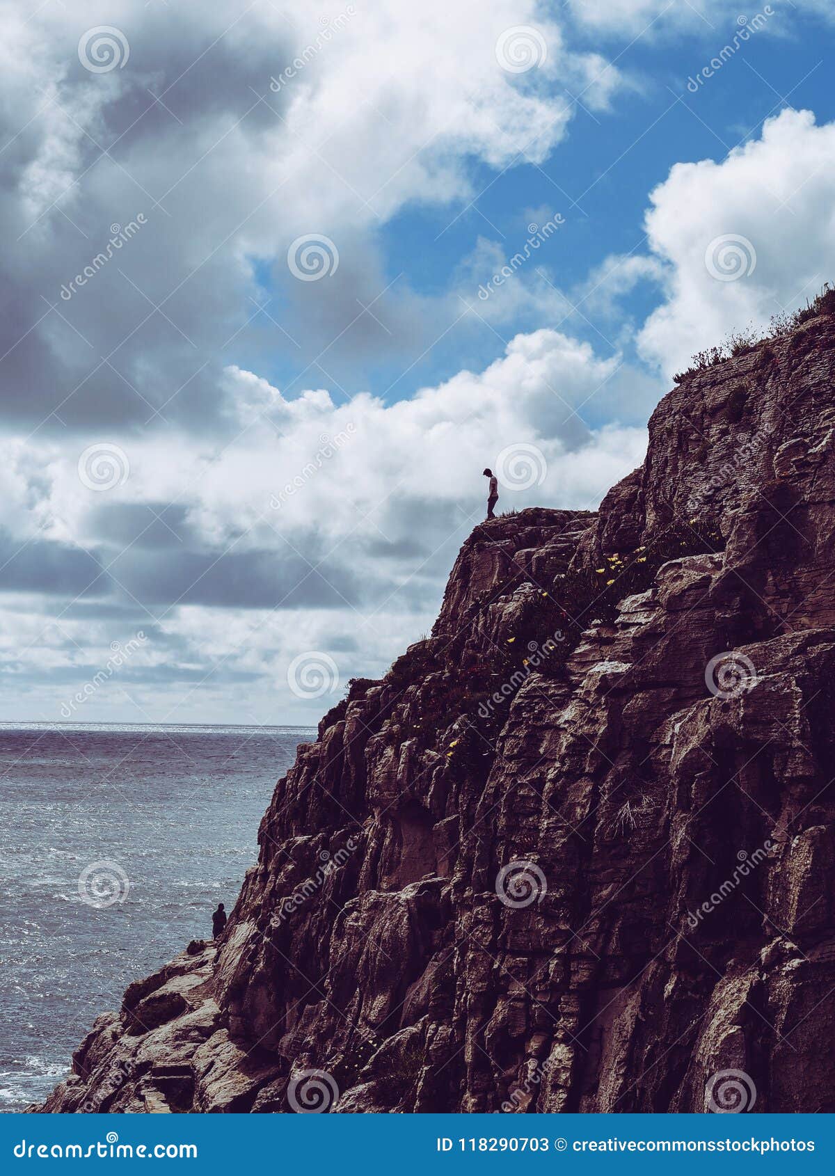 Person Standing On Cliff Picture. Image: 118290703