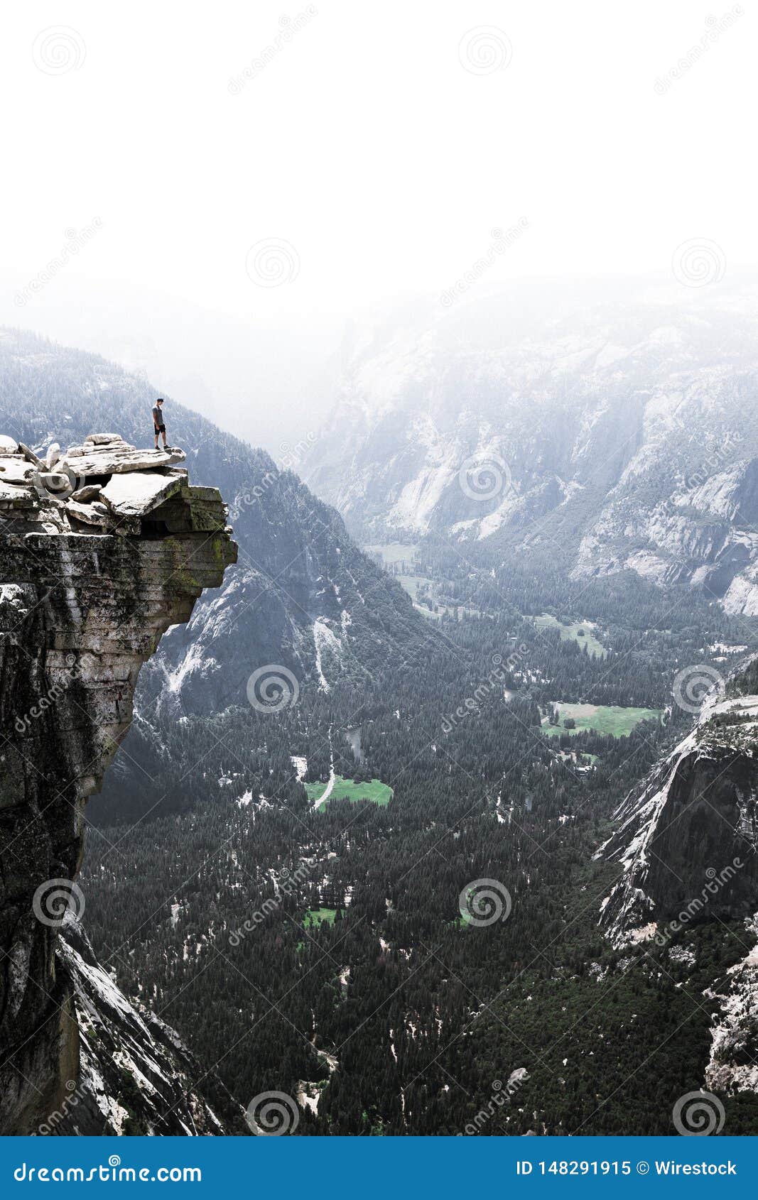 A Person Standing at the Edge Stock Image - Image of nature, states ...