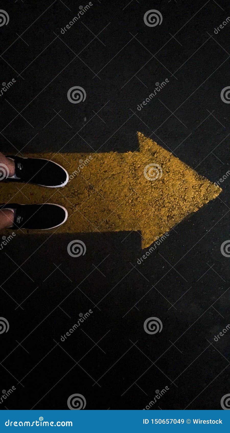 Person Standing on an Error Showing Direction Stock Image - Image of ...