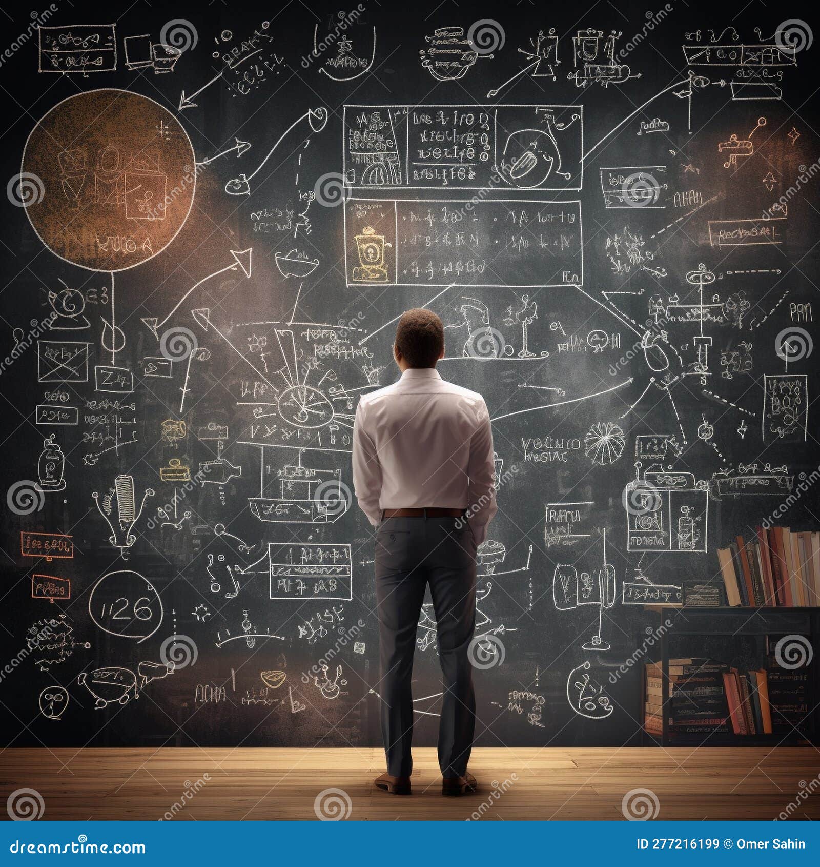 Person Standing in Front of Chalkboard Filled with Financial Formulas ...