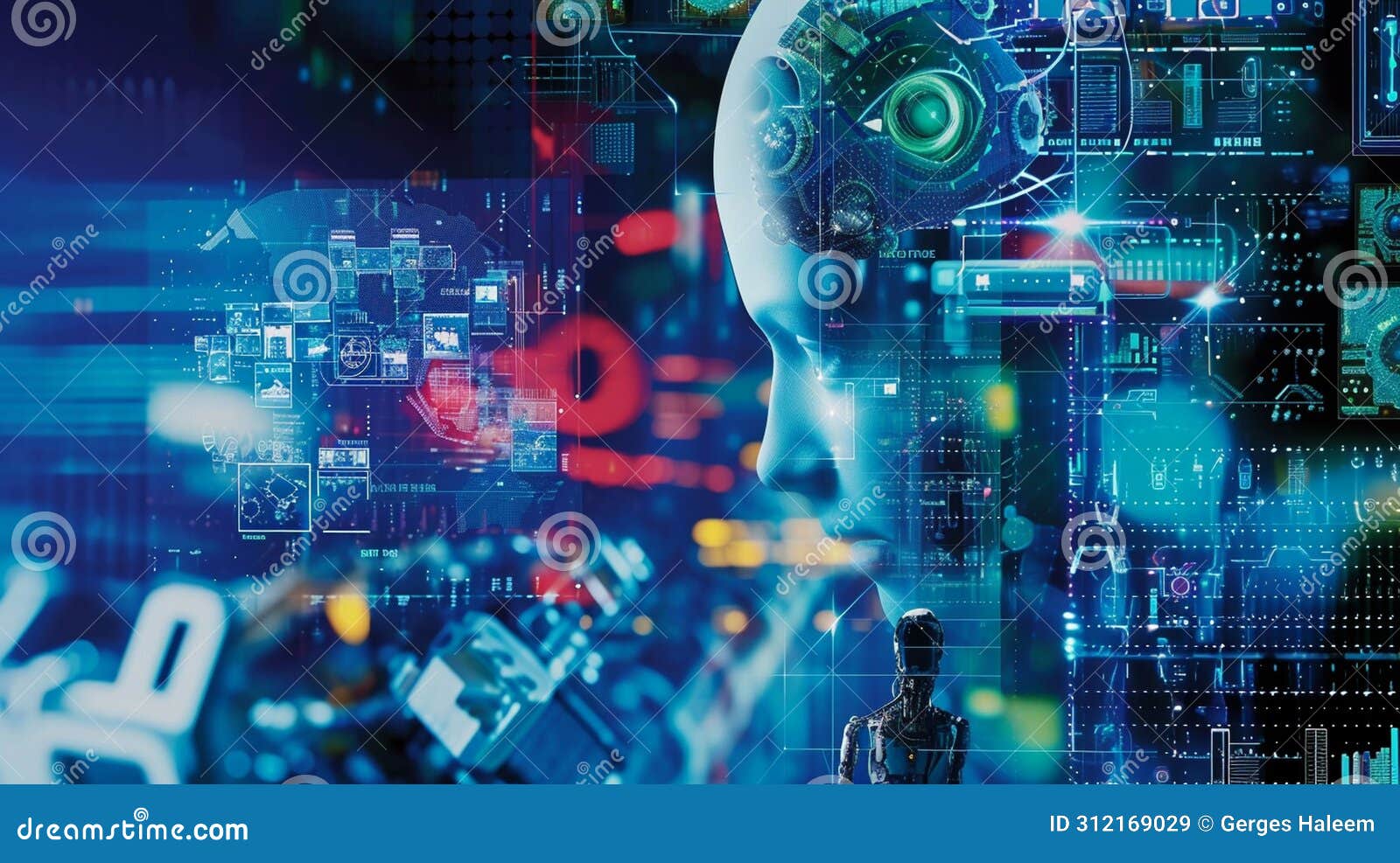 Person Standing in Front of Computer Screen Stock Illustration ...