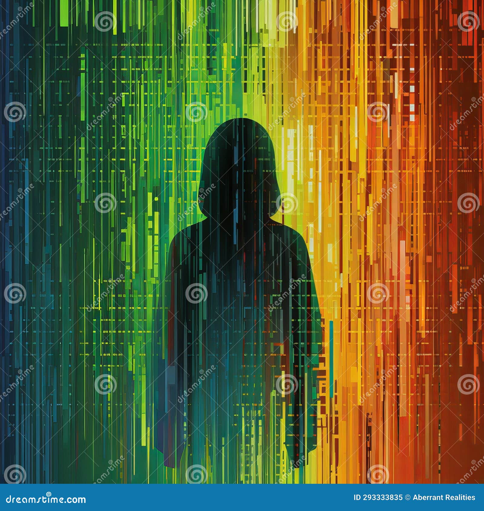 A Hacker Rainbow Marshmallow Twist Character Mascot With Vector ...