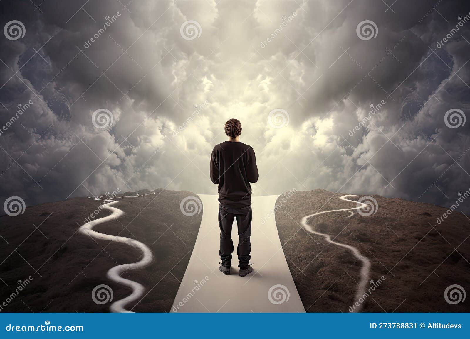 Standing Evil Spirit Ghost With Hands On Hips In A Death Shroud In A ...