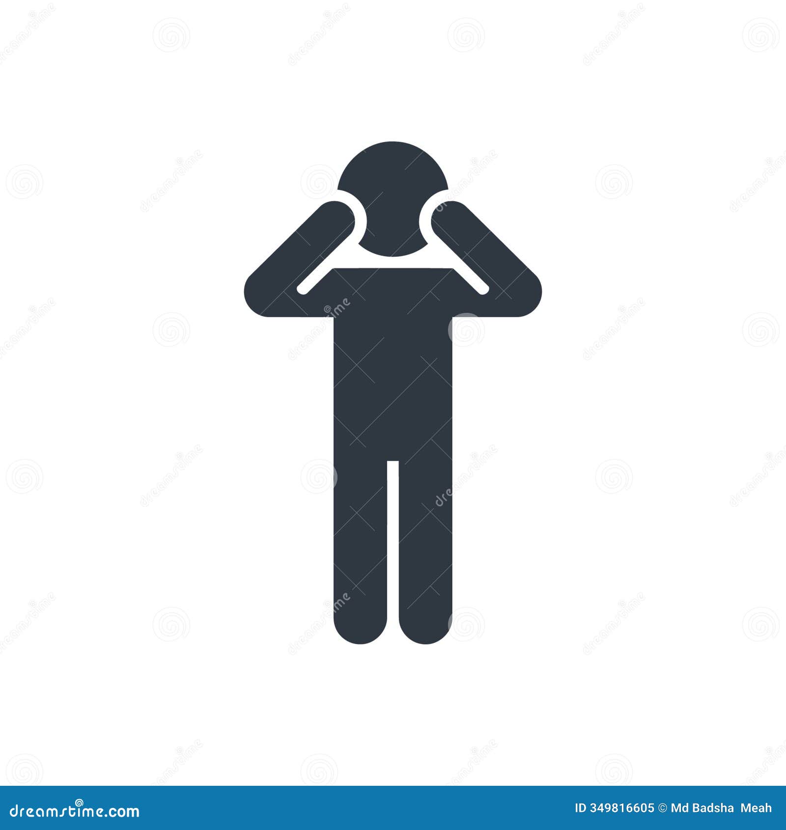 Person Standing Hands Overhead Icon Stock Vector - Illustration of ...