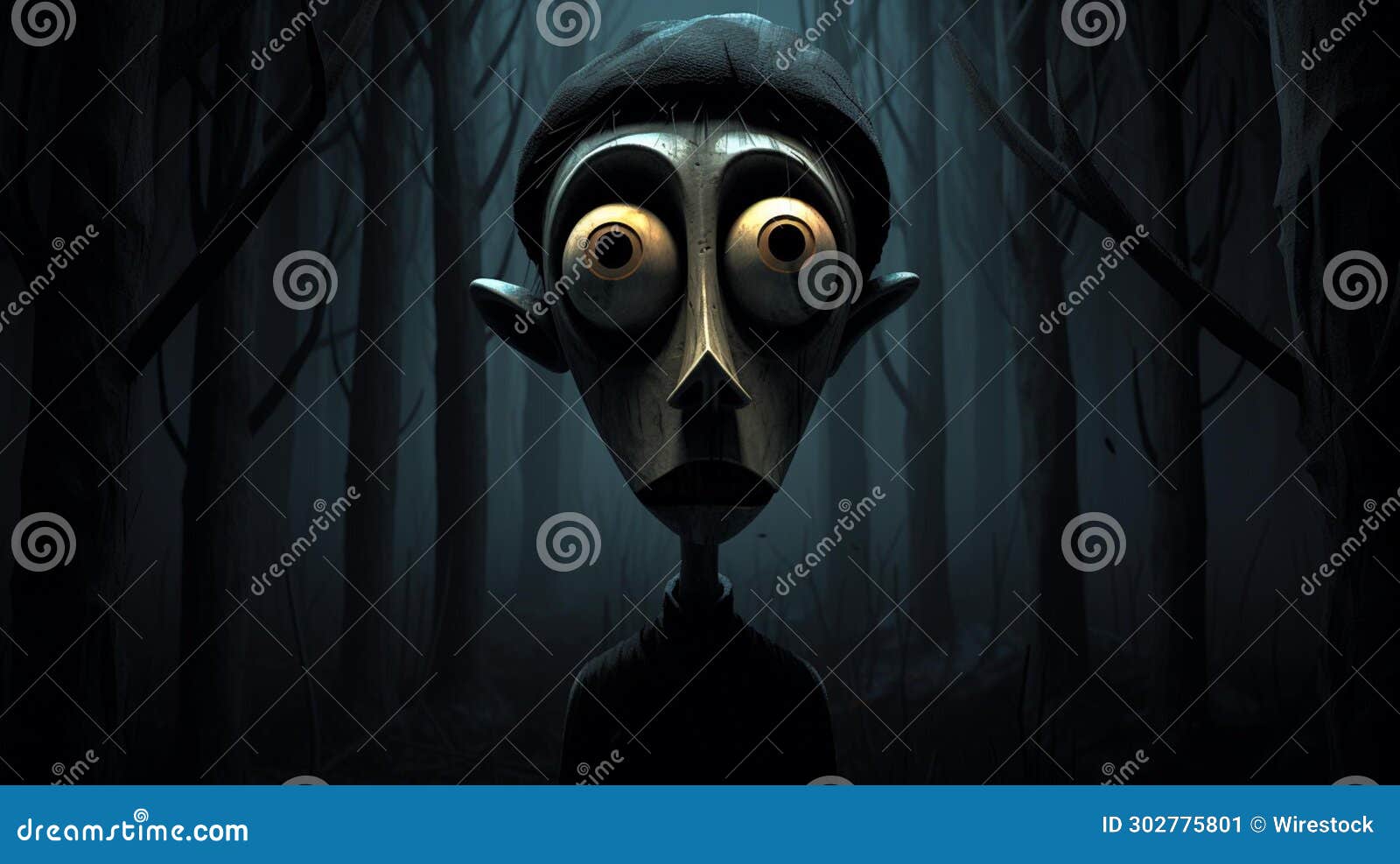 A Person Is Standing In A Menacing Pose With A Foreboding Forest In The ...