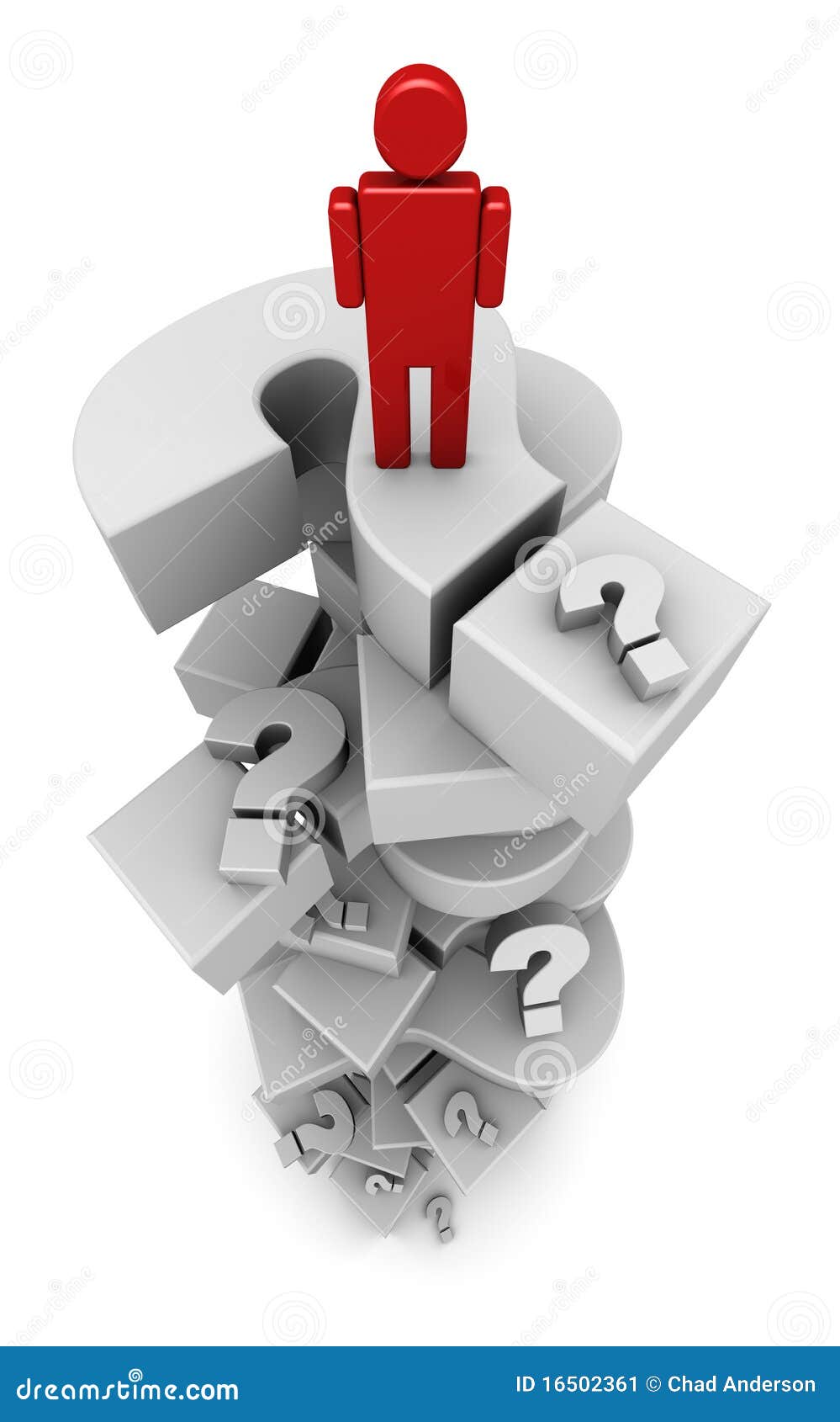 Person Standing On Question Marks Royalty-Free Illustration ...