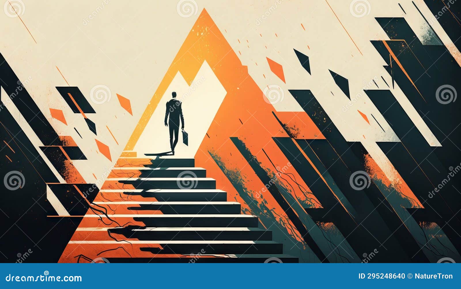 Person Standing on Top of a Ladder Person Standing on a Ladder Person ...