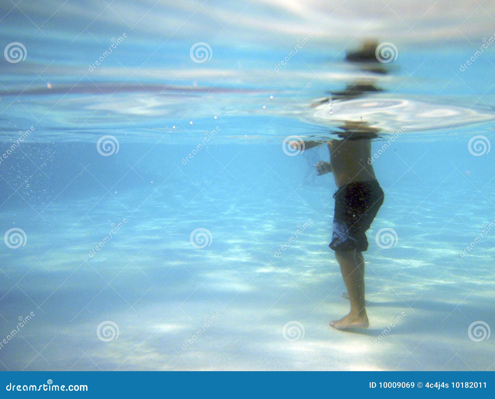 Person standing in water stock image. Image of undersea - 10009069