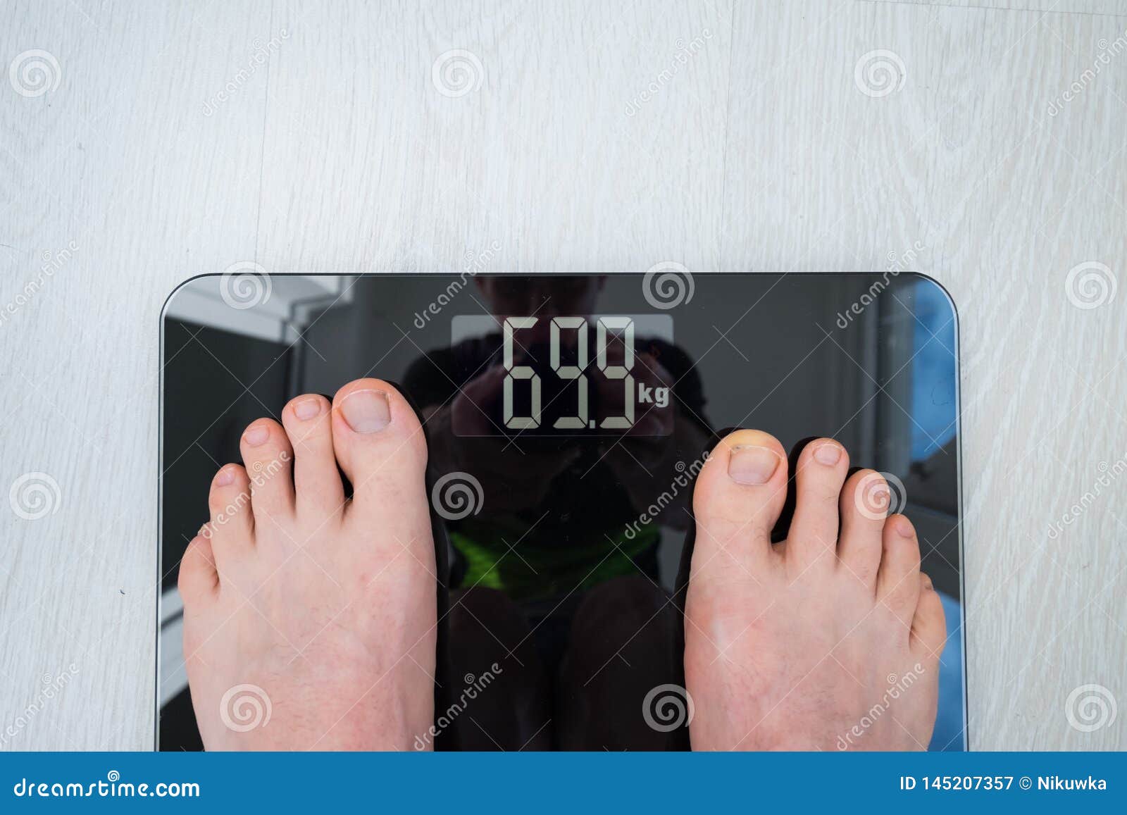 Person Standing on Weighing Scale Stock Image - Image of fitness ...
