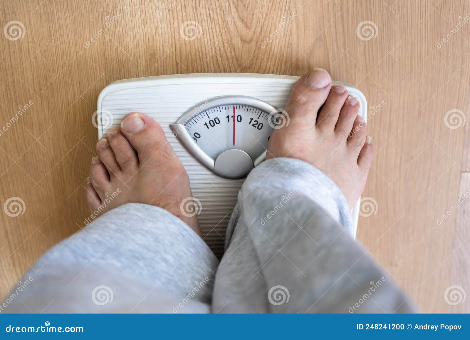 Person Standing on Weighing Scale Stock Photo - Image of accuracy ...