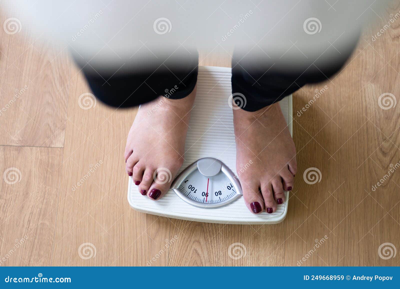 Person Standing on Weighing Scale Stock Image - Image of machine, kilo ...