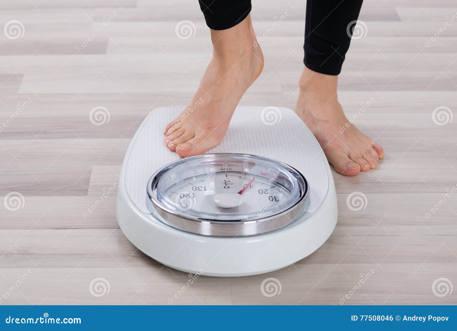 Person Standing on Weighing Scale Stock Photo - Image of weighing ...