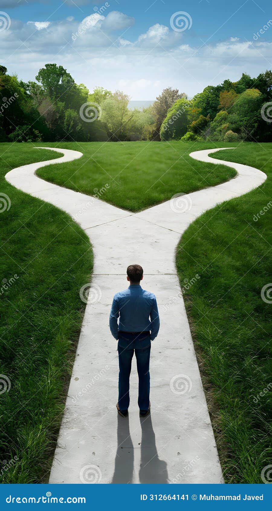 Man Pondering Choices At A Question Mark Crossroad With Multiple Arrows Gps Navigation Concept
