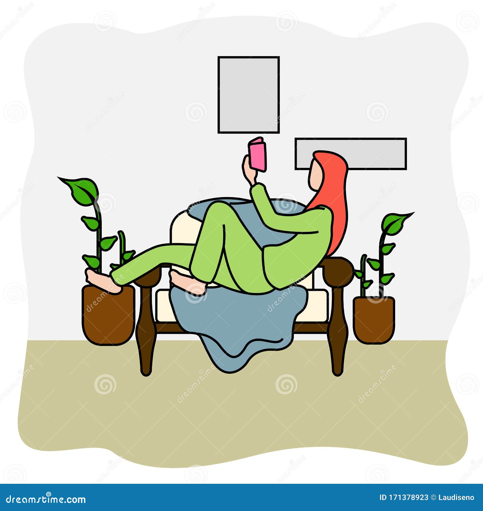 Person in a State of Relaxation Stock Vector - Illustration of modern ...