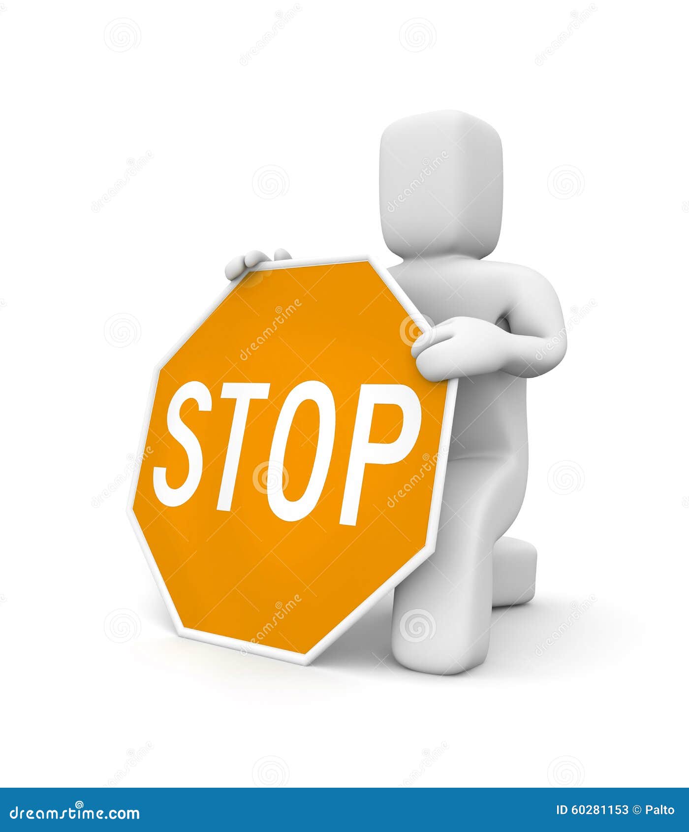 Person and Stop sign stock illustration. Illustration of idea - 60281153