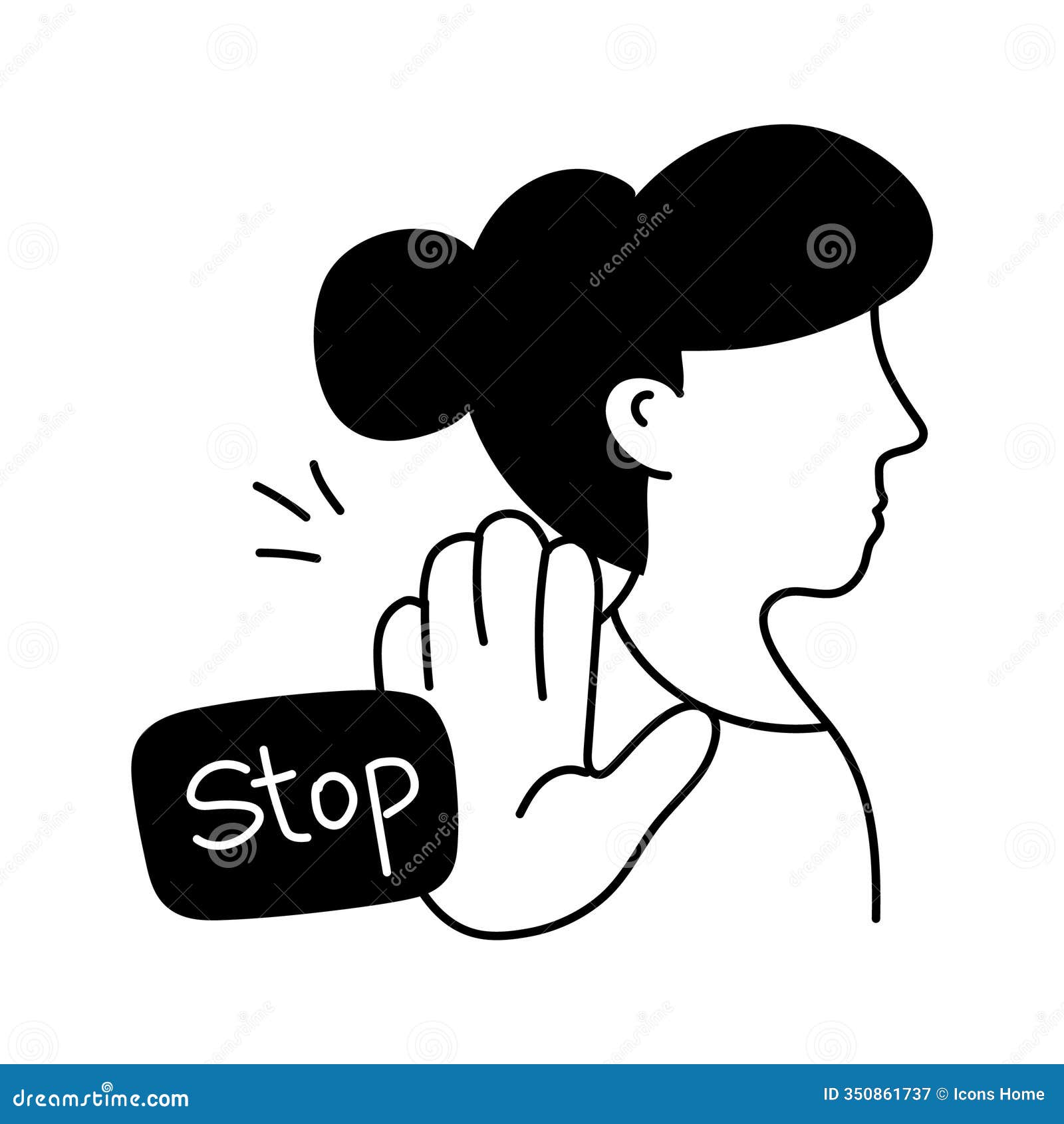 A Person with a Stop Sign Symbolizing Avoiding Self Comparison Stock ...