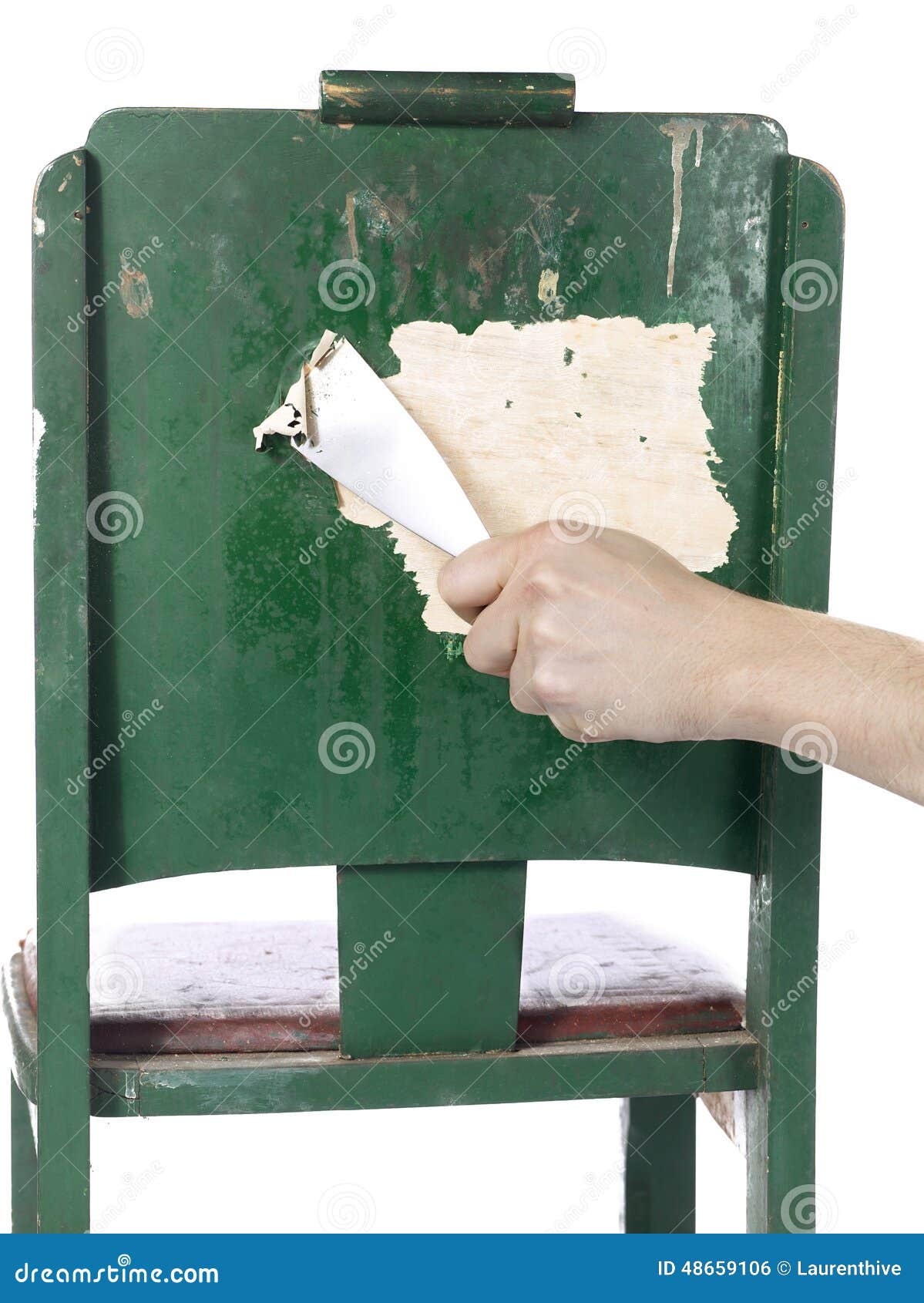 Person stripping paint stock photo. Image of closeup - 48659106