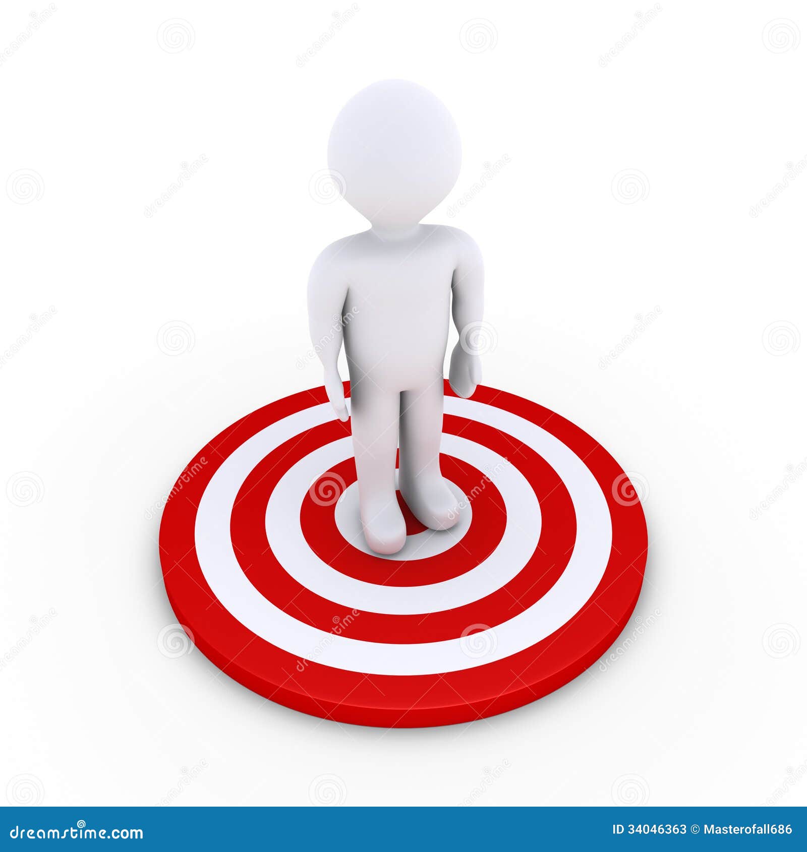 Person is on the Success Spot Stock Illustration - Illustration of ...