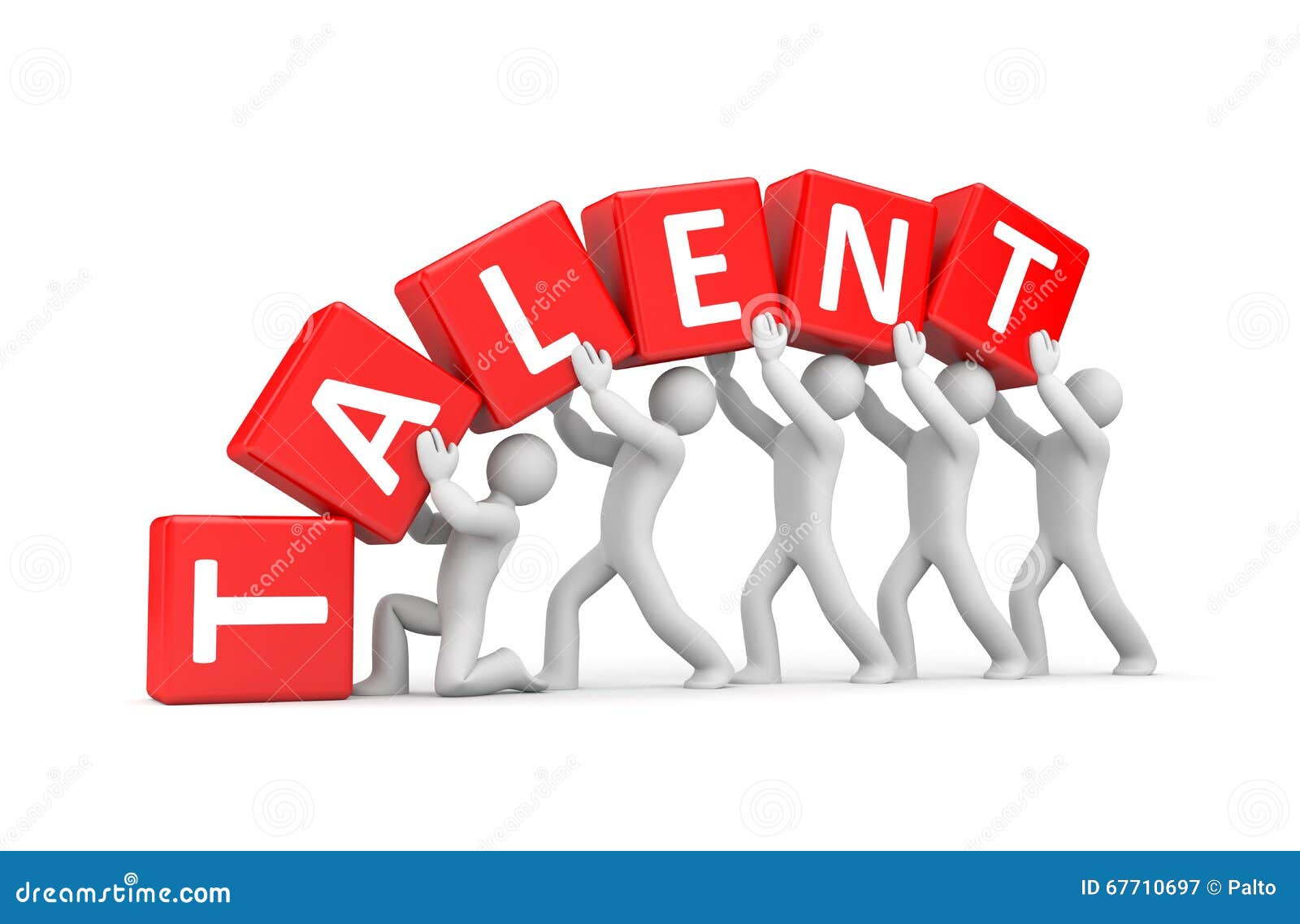 The Person Supports His Talent Stock Illustration - Illustration of ...