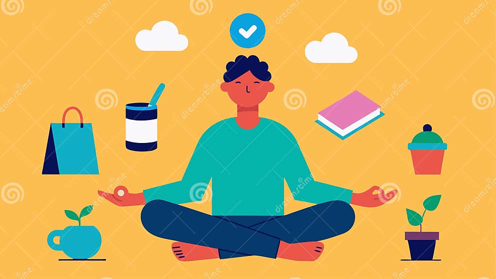 A Person Surrounded by Objects and Distractions Represented by Clutter ...