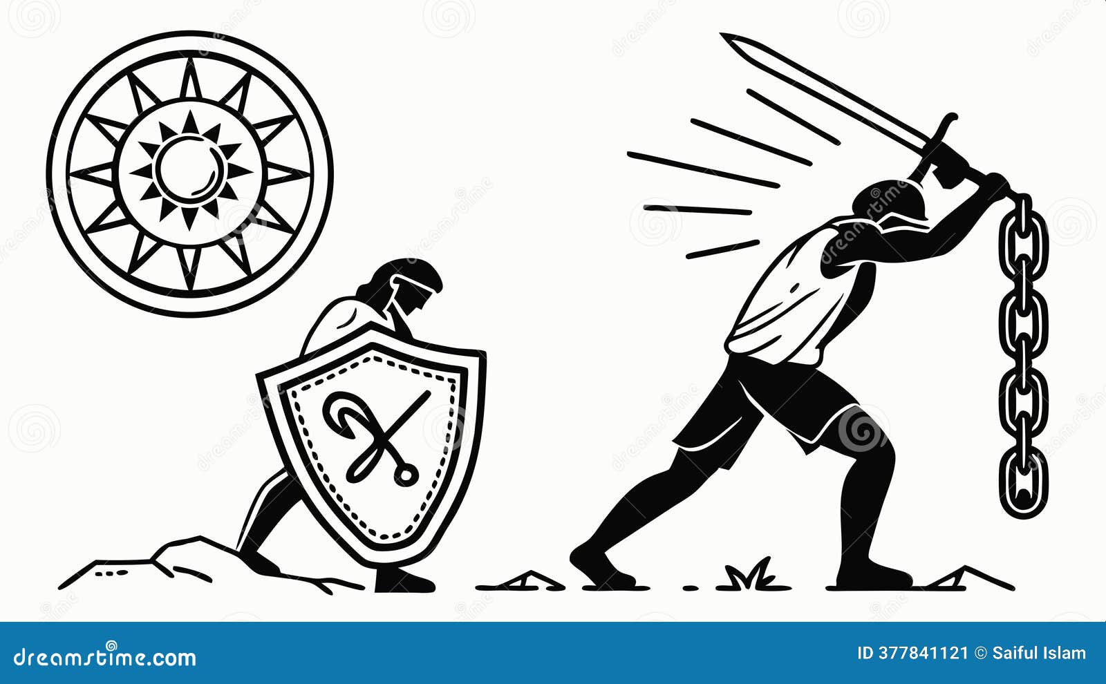 Heavy Chain Drooping Parallel Stock Photography | CartoonDealer.com ...