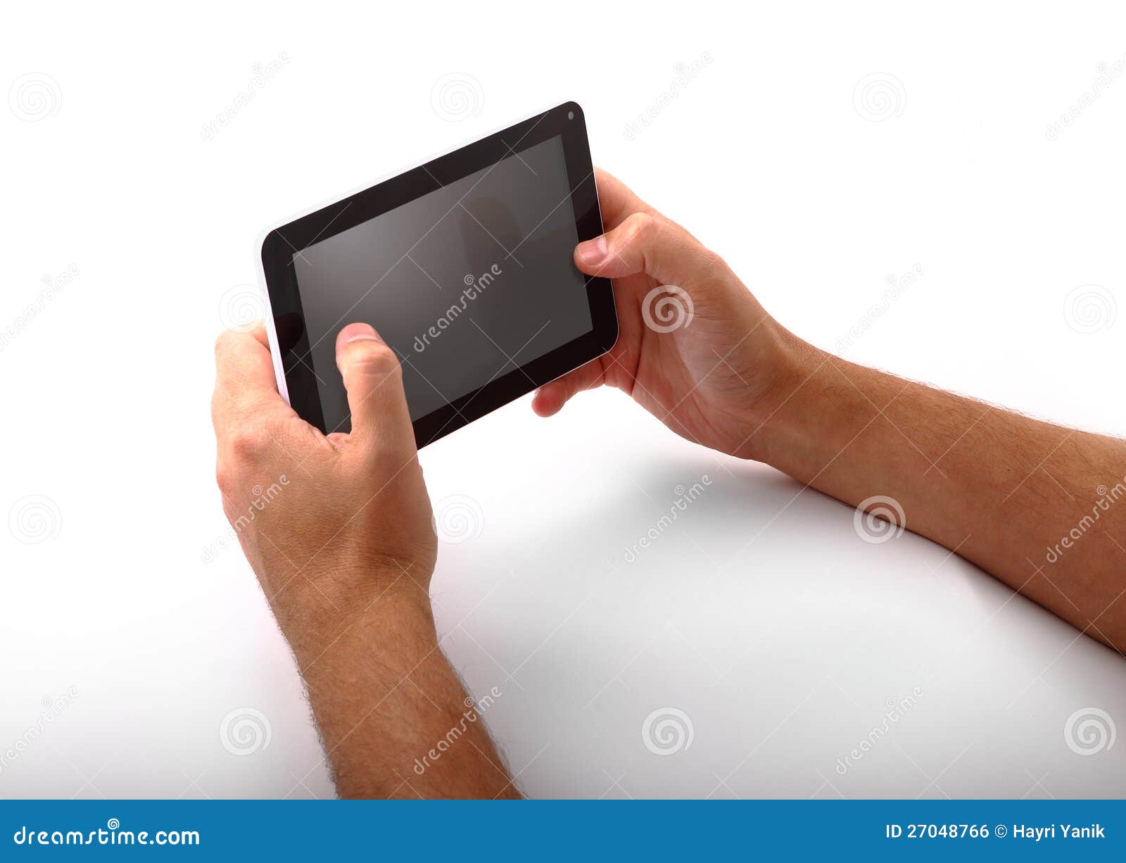 Person with Tablet Computer Stock Photo - Image of screen, hands: 27048766