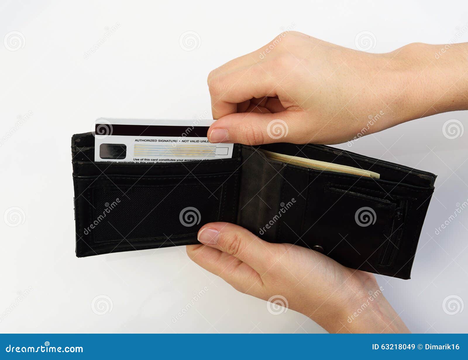 Person Taking Credit Card from Wallet Stock Image - Image of hand, card ...