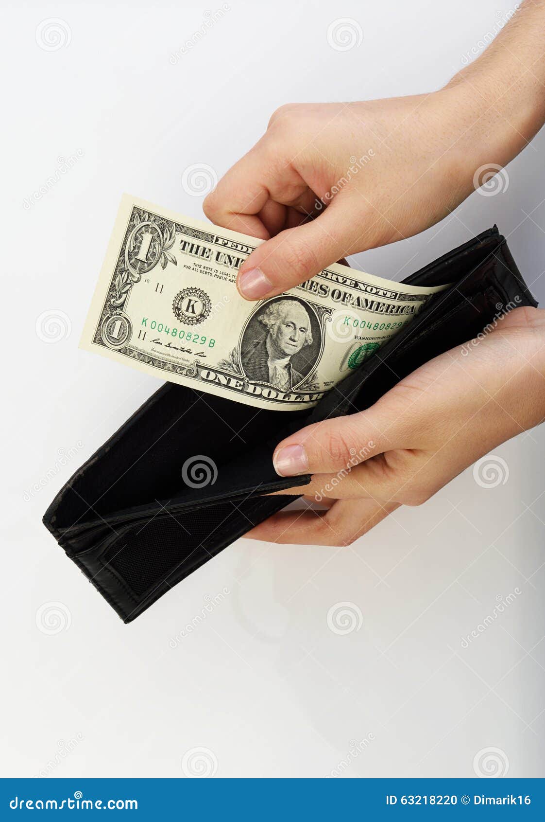Person Taking Money from Wallet Stock Photo - Image of hand, black ...