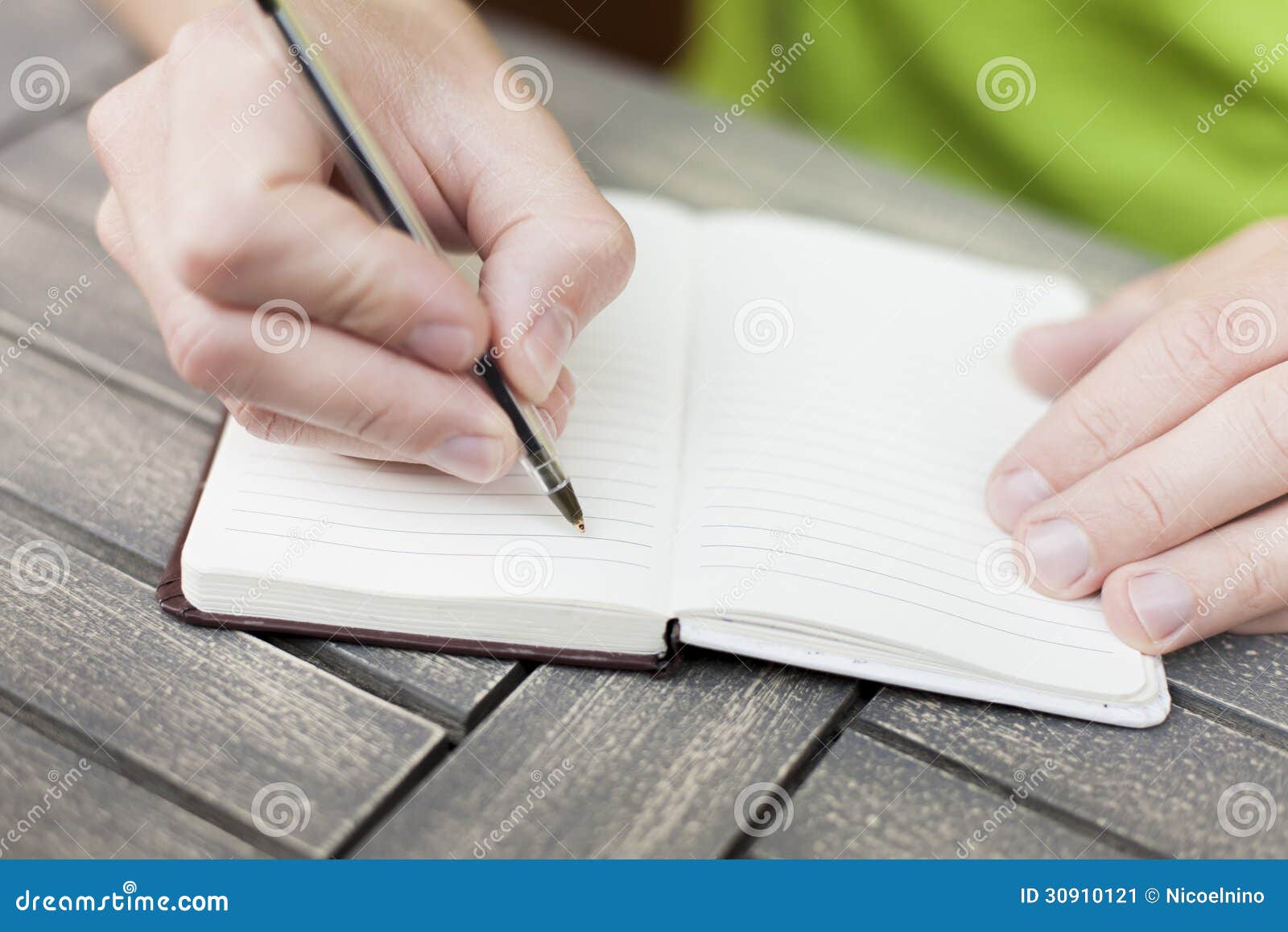 Person taking notes stock image. Image of note, blank - 30910121