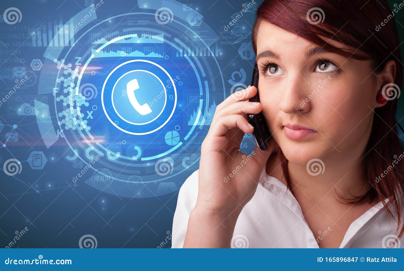 Person Talking on the Phone with Calling Concept Stock Image - Image of ...