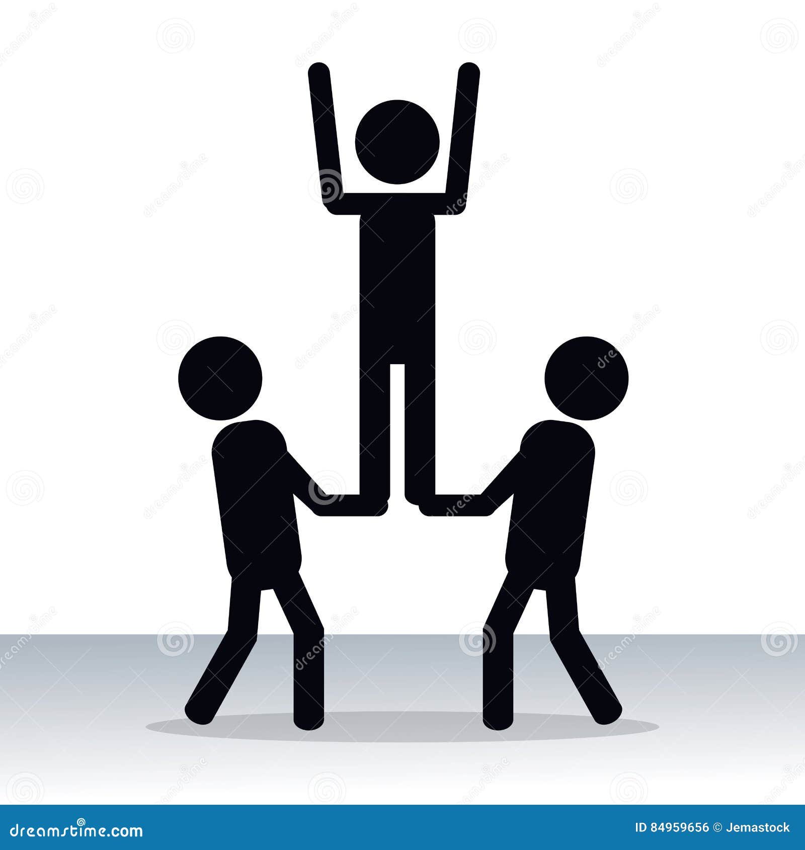 Person Teamwork Cooperation Innovation Pictogram Stock Vector ...