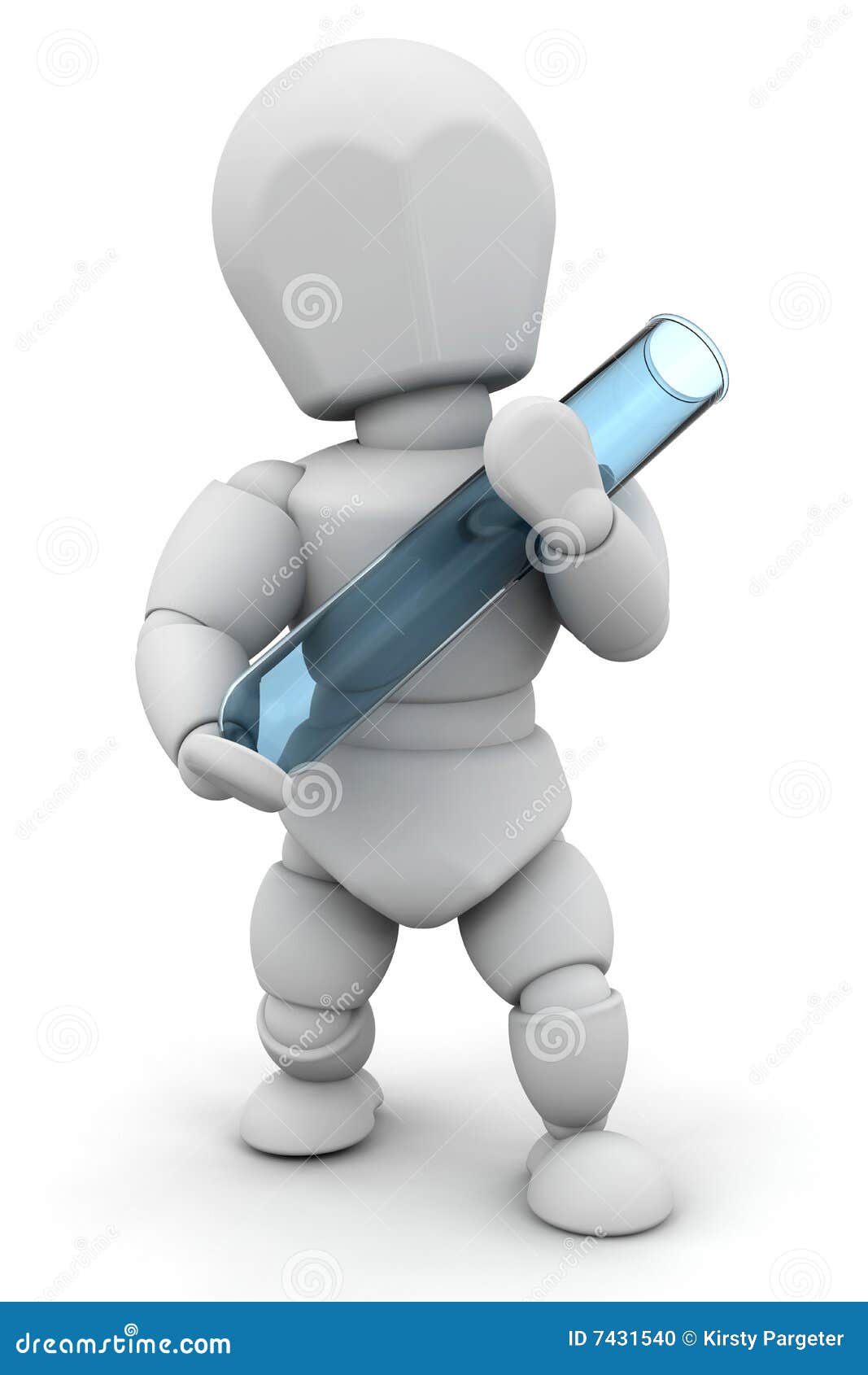 Person with test tube stock illustration. Illustration of tube - 7431540