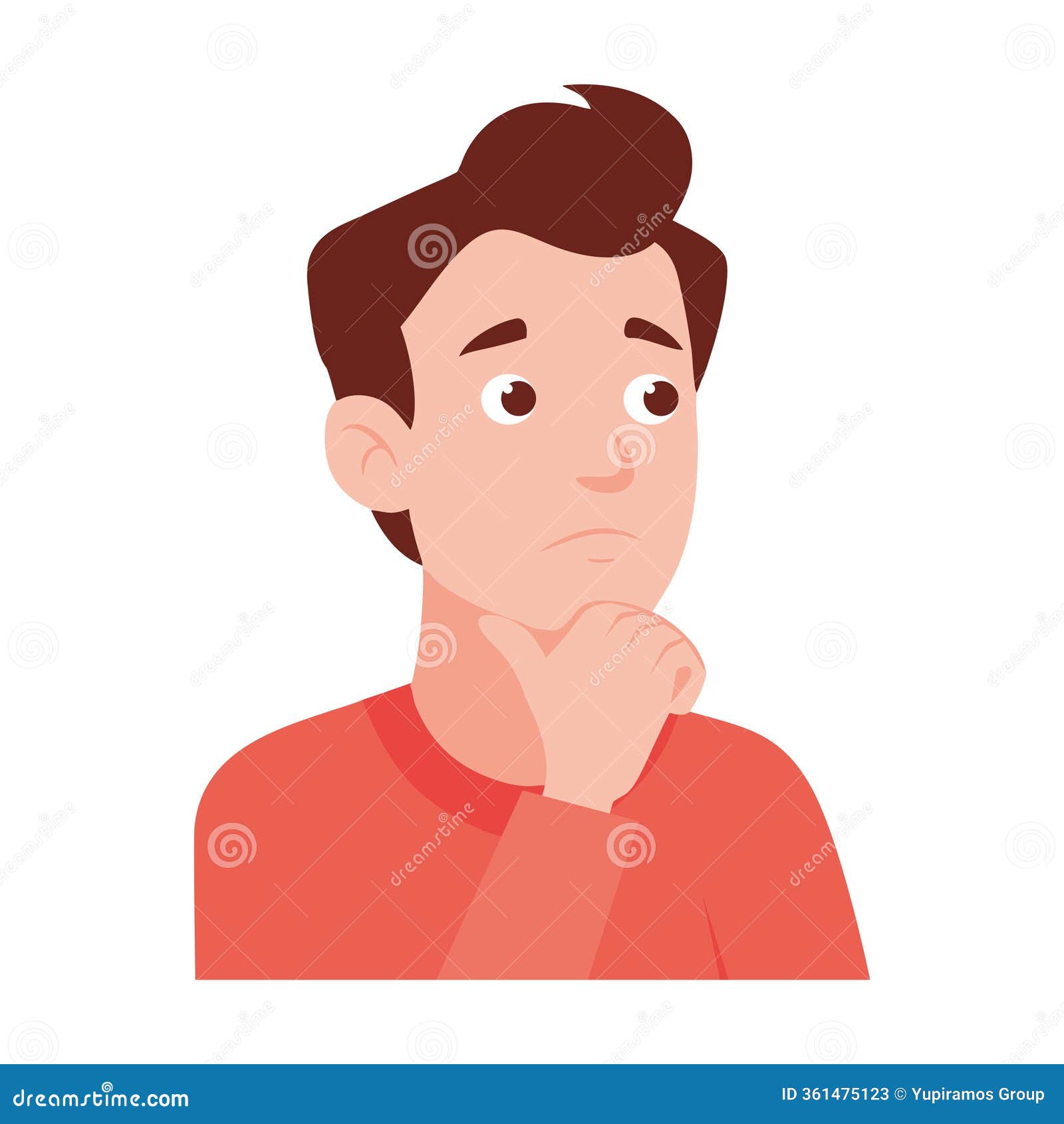 Person thinking adult man stock illustration. Illustration of decision ...