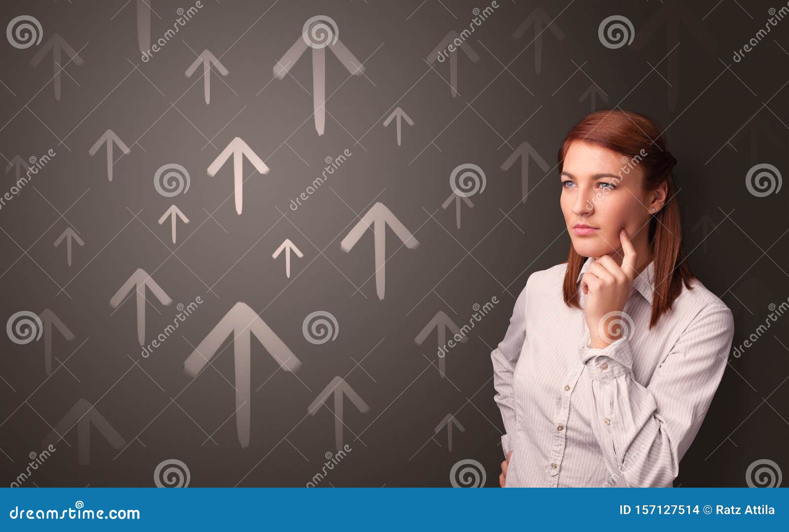 Person Thinking with Direction Concept Background Stock Photo - Image ...