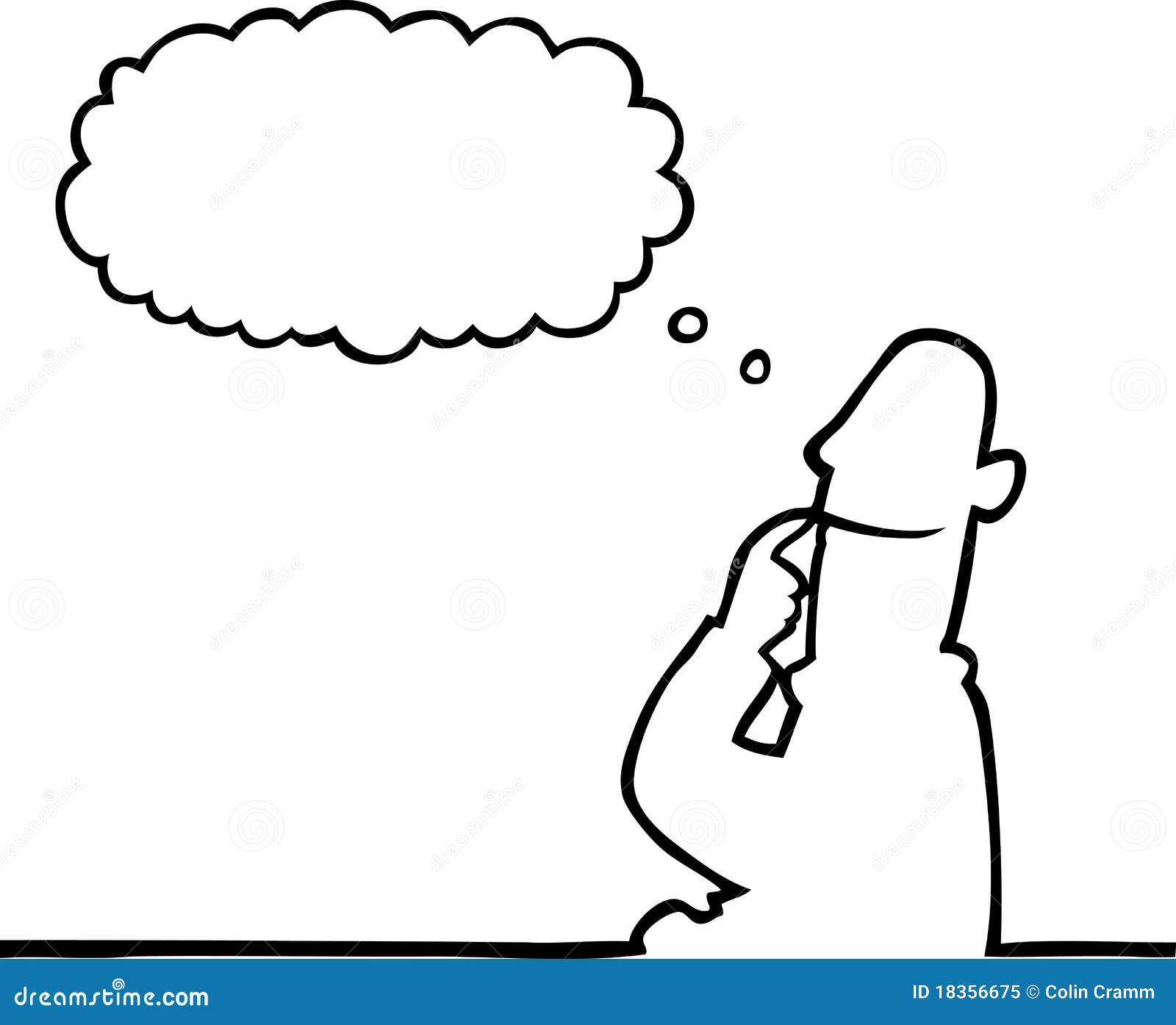 Person Thinking of Something Stock Vector - Illustration of idea ...