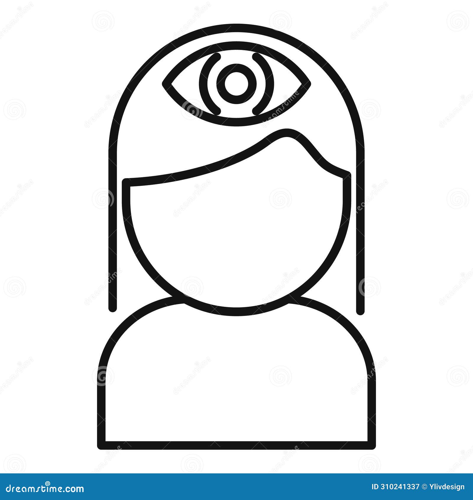Person Third Eye Icon Outline Vector. Coping Skills Stock Vector ...