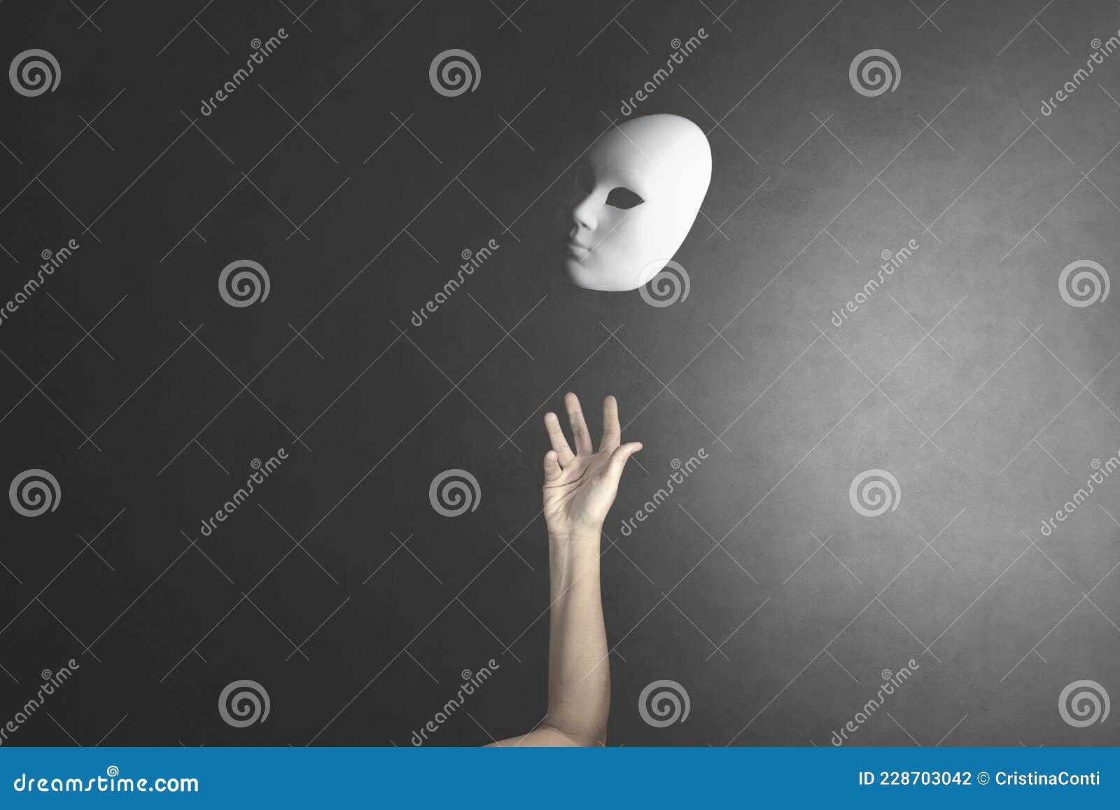 Person Throws the Mask he Wore into the Air To Get Rid of it Stock ...
