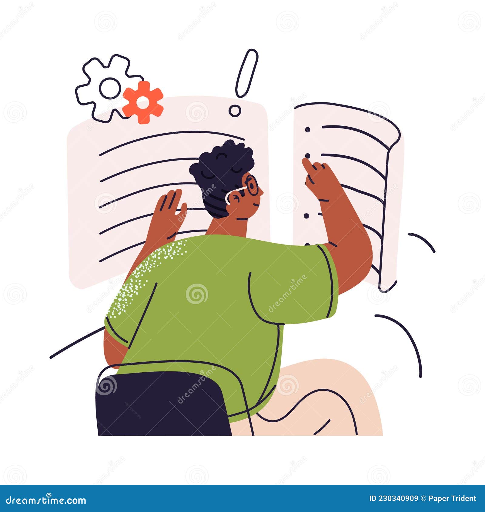 Person with To-do List, Planning and Organizing Work. Man Analyzing ...