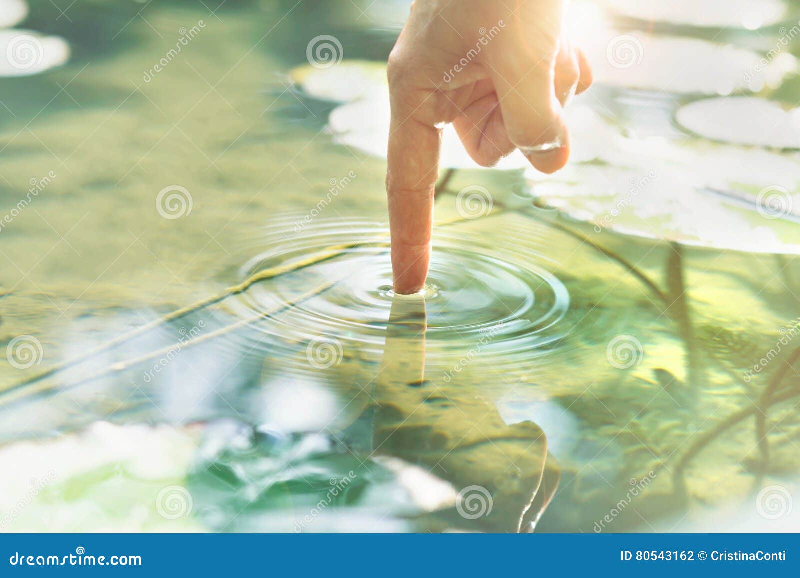 Person Touches the Water with His Hand Stock Photo - Image of feelings ...