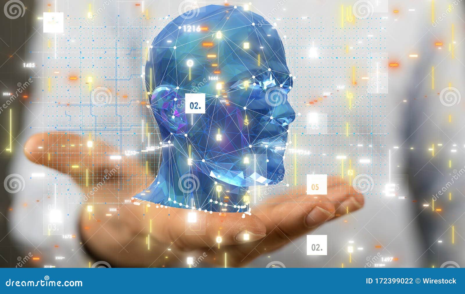 Person Touching a Virtual Projection of a Human Head - Frame of Mind ...