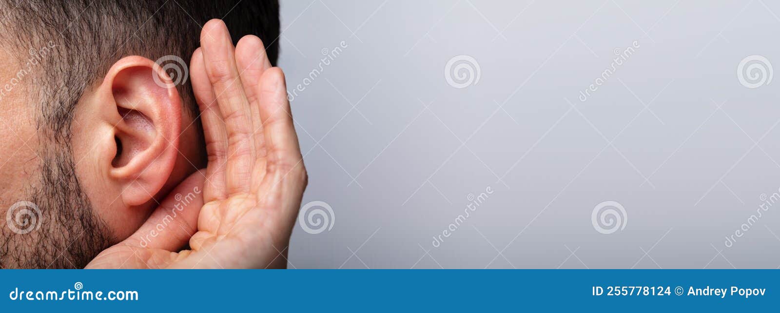 Person Trying Hear Aid stock photo. Image of selective - 255778124